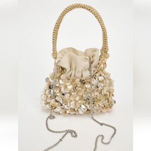 Zara | Bags | Zara Beaded Mini Bucket Bag | Poshmark